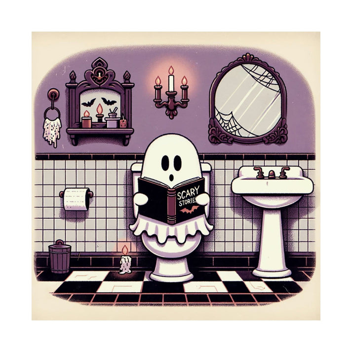 Goth Bathroom Ghost Poster Print – Wearecrimsonclover