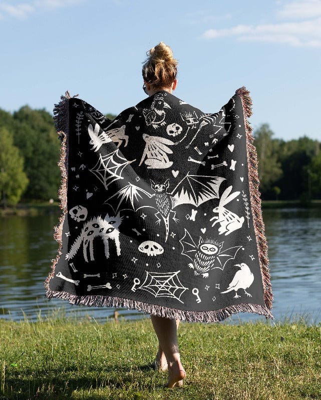 Spooky Stuff Woven Blanket – Wearecrimsonclover